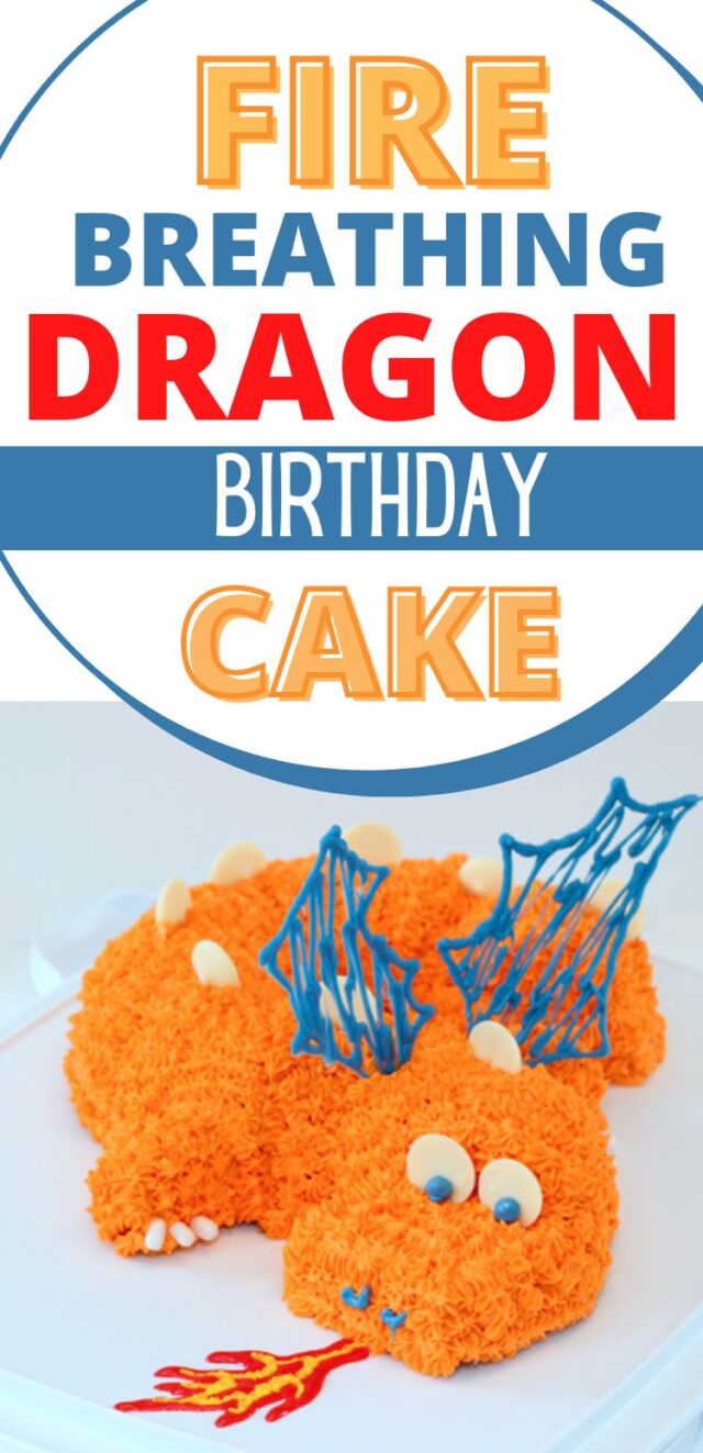 Easy Fire Breathing Dragon Cake - Mom vs the Boys