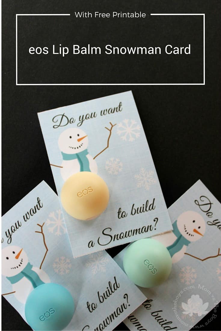 eos Snowman Card Printable - Mom vs the Boys