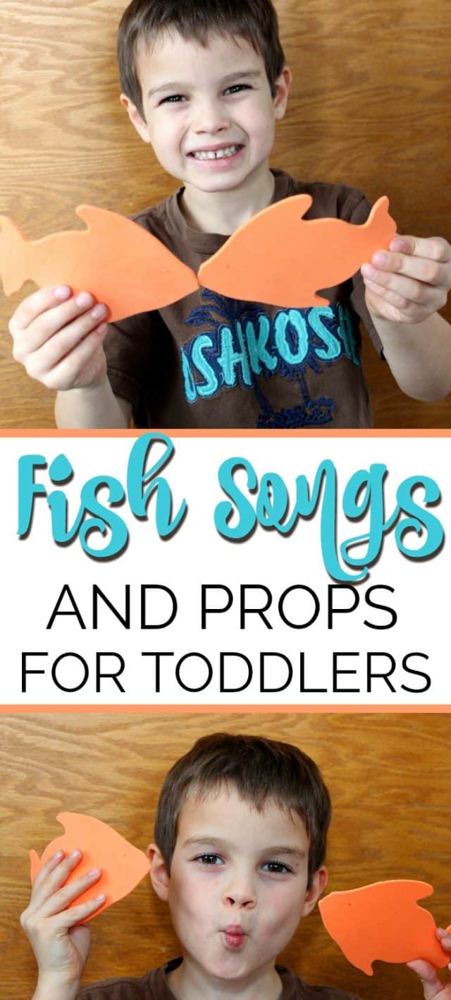 Fish songs for toddlers with Free prop printable - Mom vs the Boys