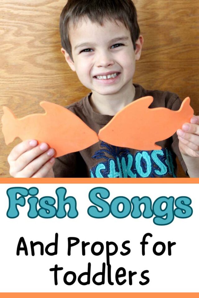 Fish songs for toddlers with Free prop printable - Mom vs the Boys