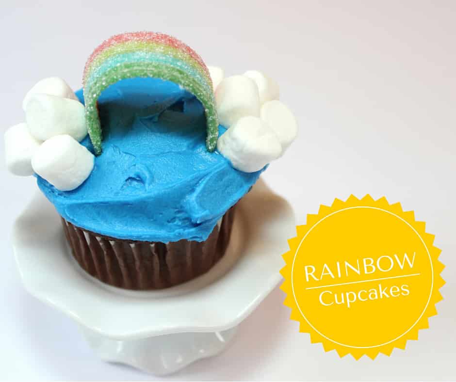 Easy Rainbow Cupcakes for Spring - Mom vs the Boys