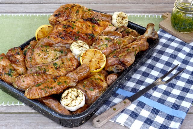 BBQ Turkey Mixed Grill Dinner Recipe - Mom vs the Boys