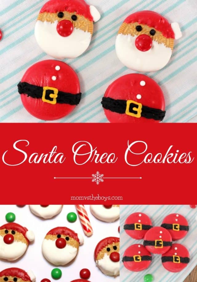 Fun & Easy Santa Oreo Cookies – Mom vs the Boys