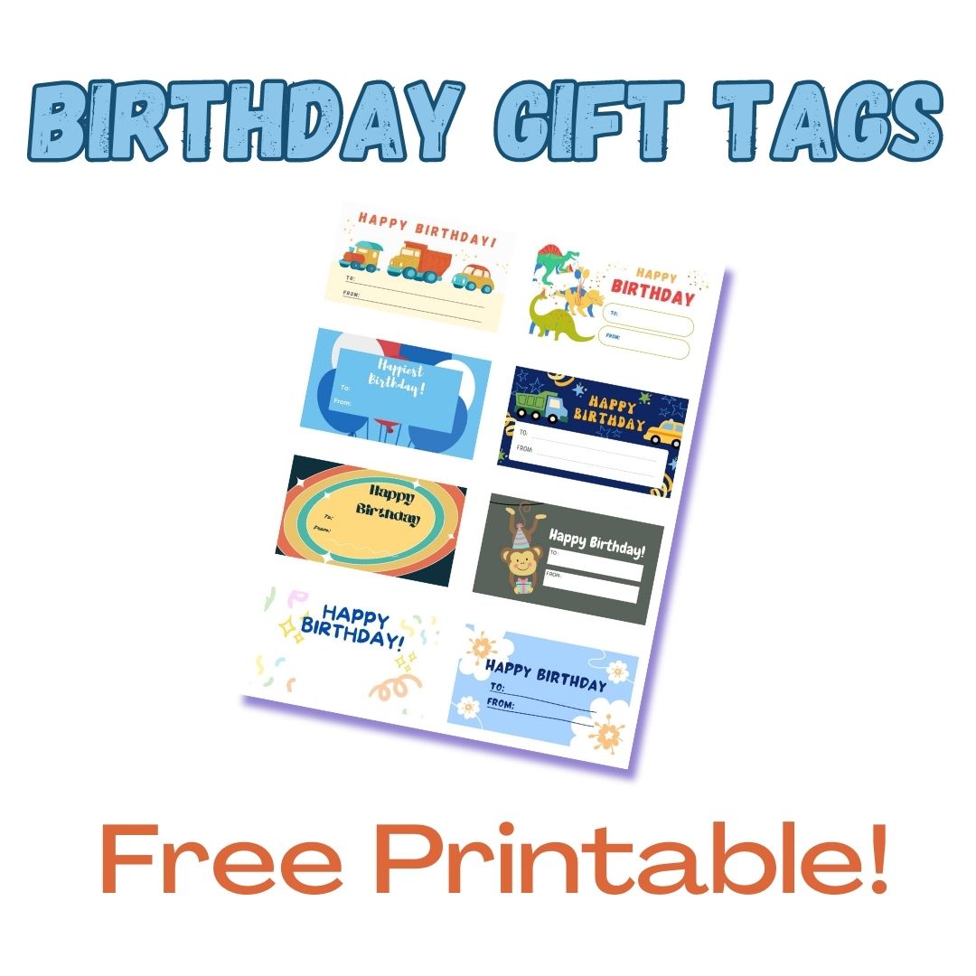 Birthday Gift Tag Printable – Mom vs the Boys