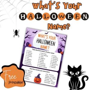 Halloween Name Generator Printable – Mom vs the Boys